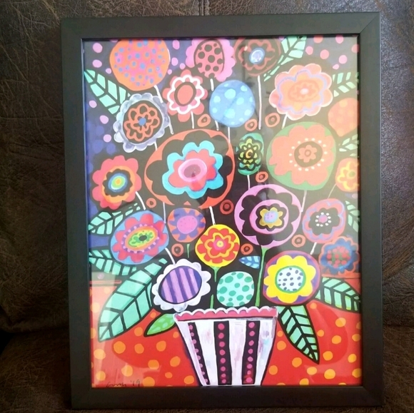 Heather Galler | Art | Heather Galler Folk Art Print Bouquet Of Flowers ...